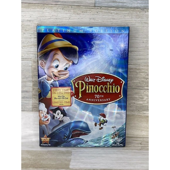 Disney | Media | Pinocchio 2disc Dvd Set 209 70th Anniversary Platinum ...